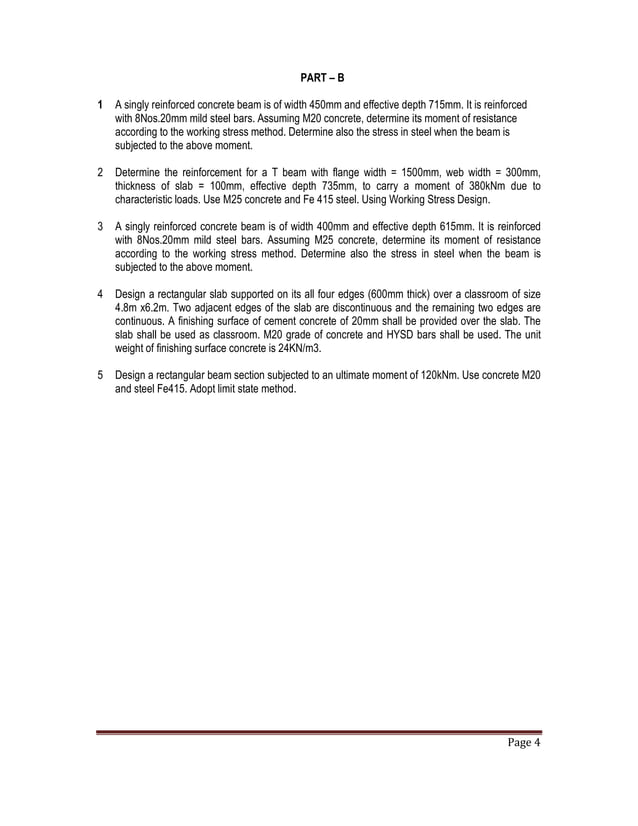 Ce1302 design of rc elements | PDF | Civil Engineering Industry ...