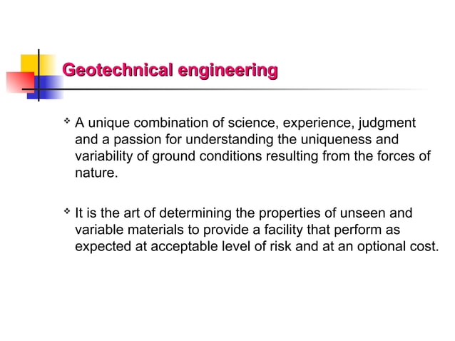 Soil geotechnical engineering and foundation engineering | PPT