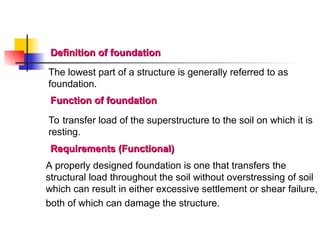 Soil geotechnical engineering and foundation engineering | PPT