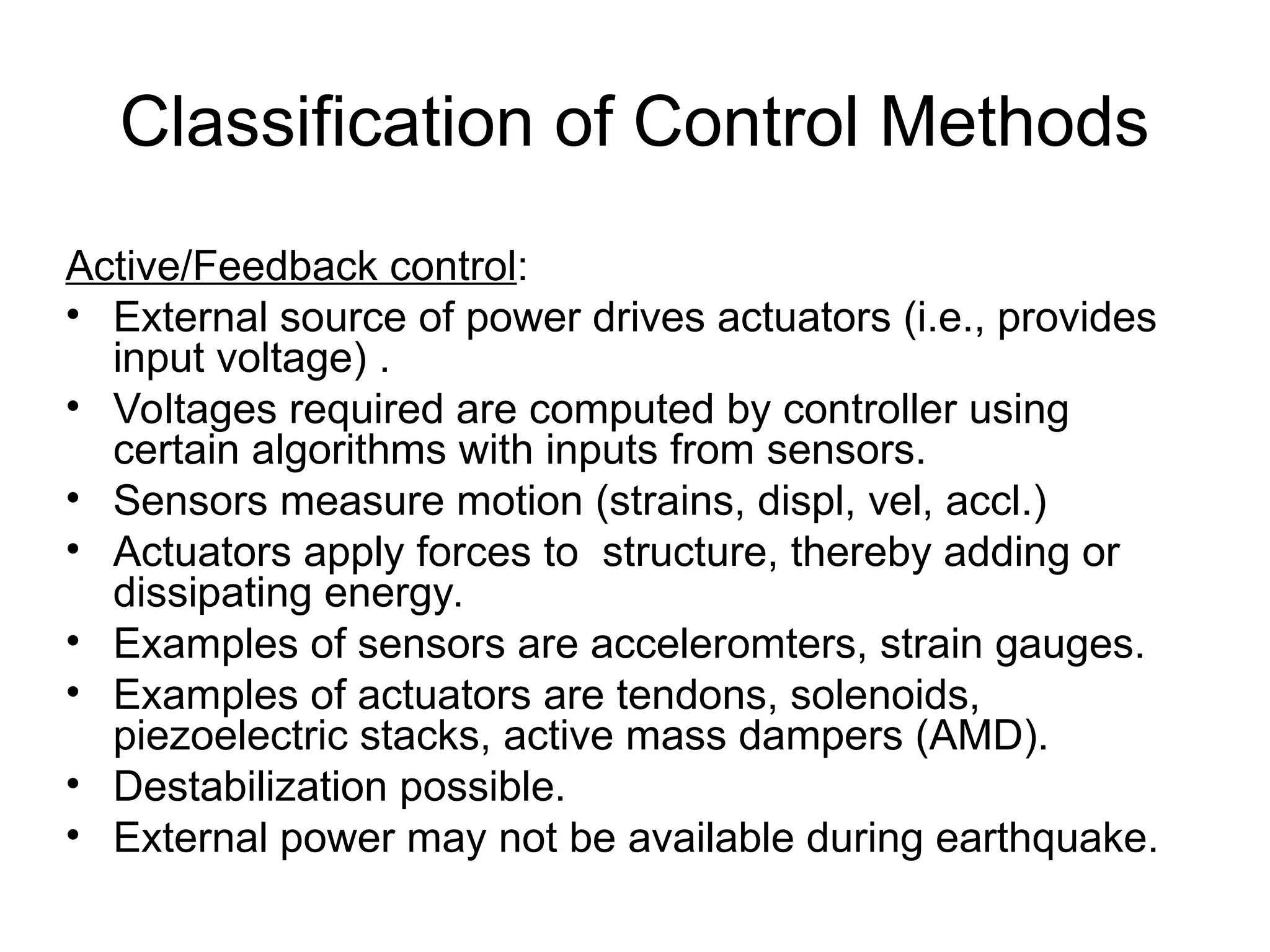 presentation on vibration control applications | PPT