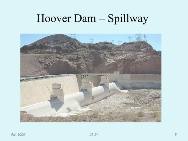 Ce154 lecture 3 reservoirs, spillways, & energy dissipators | PPT ...