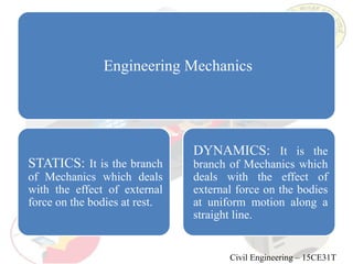Engineering Mechanics and Strength of materials | PPT