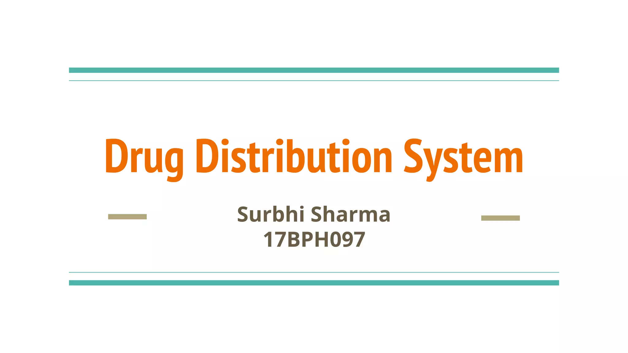 Drug Distribution in Hospital Pharmacy | PPTX