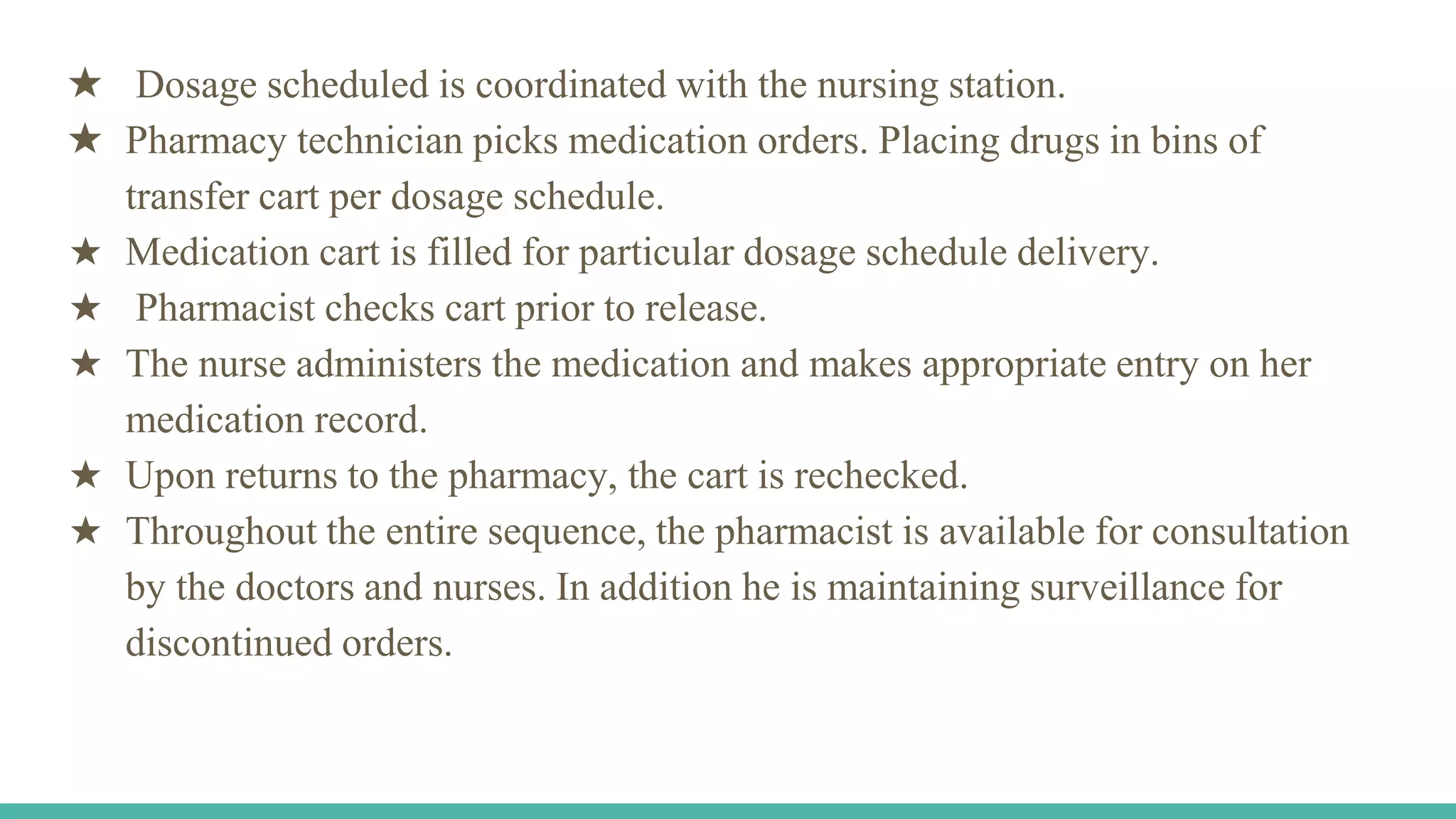 Drug Distribution in Hospital Pharmacy | PPTX