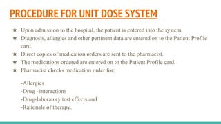 Drug Distribution in Hospital Pharmacy | PPTX | Pharmaceutical Industry ...