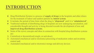 Drug Distribution in Hospital Pharmacy | PPTX