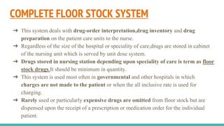 Drug Distribution in Hospital Pharmacy | PPTX