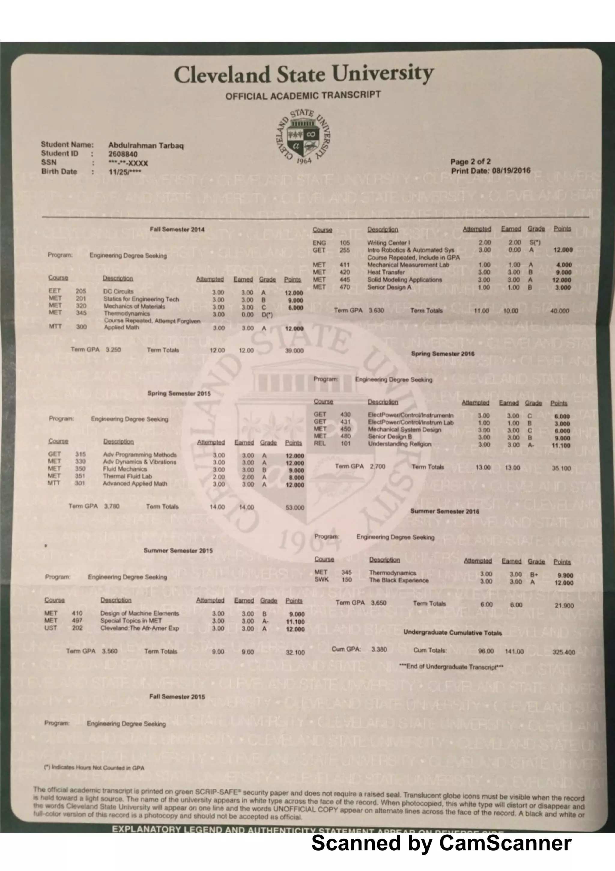Certificate of Academic& Transcript. | PDF