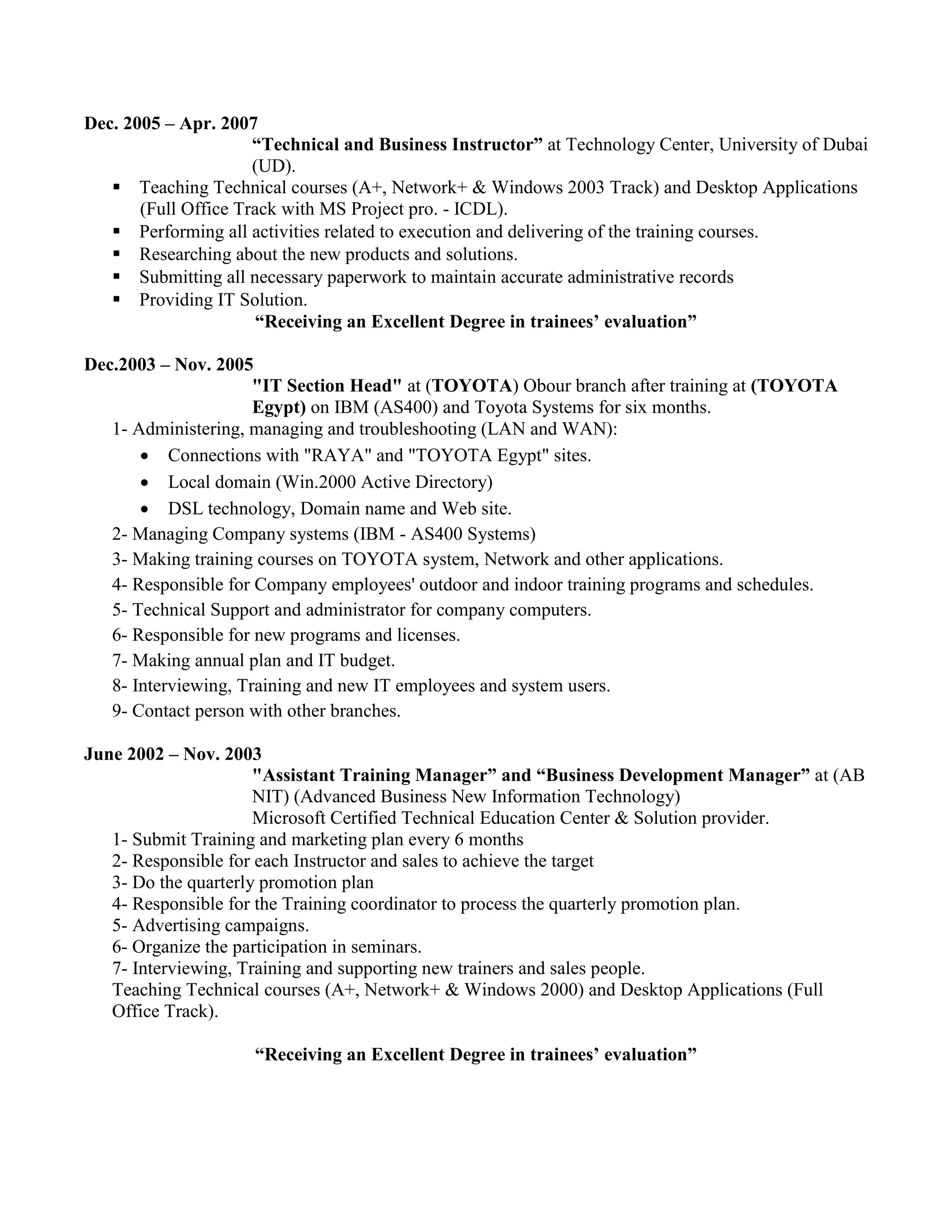 Mohamed Elsayed CV 2015 | PDF