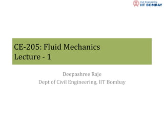 Ce 205 Fluid Mechanics Lecture 1 Ce 205 Pdf