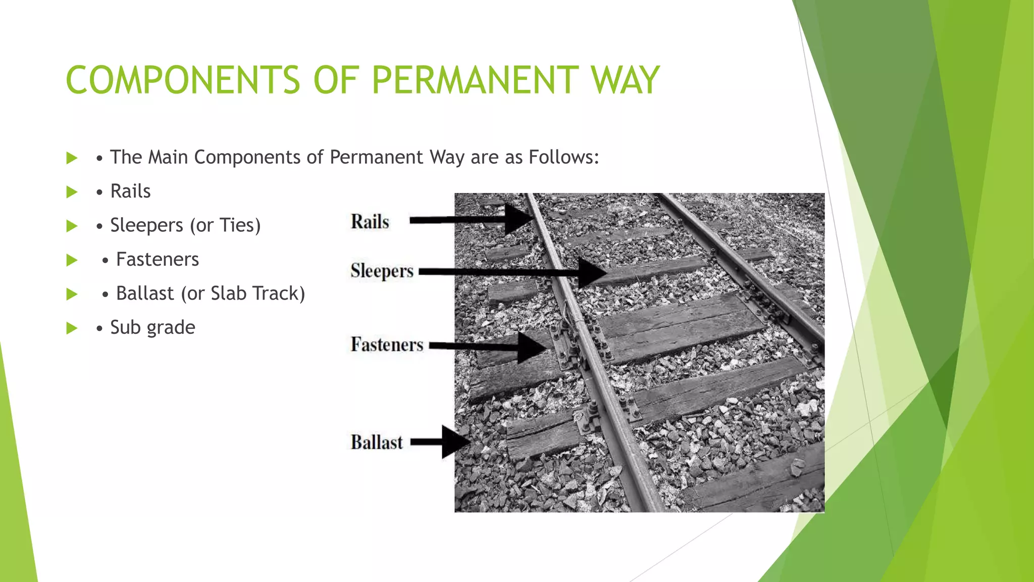 Transportation engineering railway permanent way | PPTX