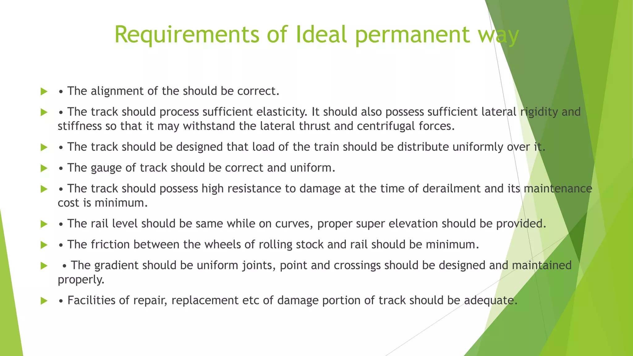 Transportation engineering railway permanent way | PPTX