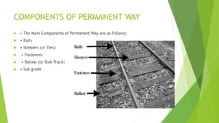 Transportation engineering railway permanent way | PPTX
