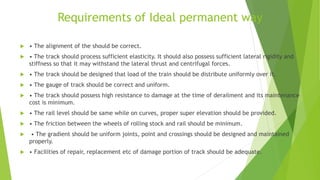 Transportation engineering railway permanent way | PPTX