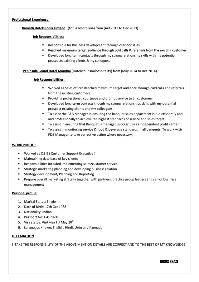 IDRUS KHAZI C.V NEW | PDF