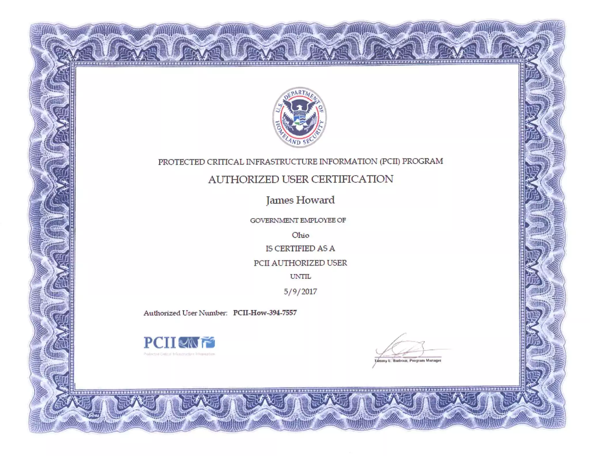 Protected Critical Infrastructure Information (PCII) Program | PPT