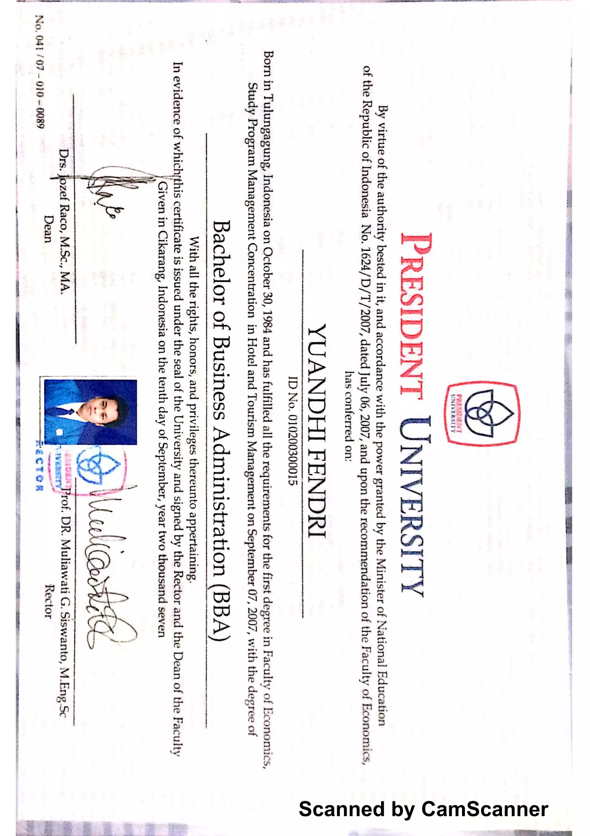 BBA Certificate | PDF