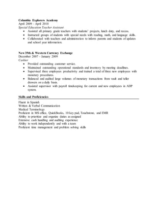 Lilac Alencaster Resume | DOCX