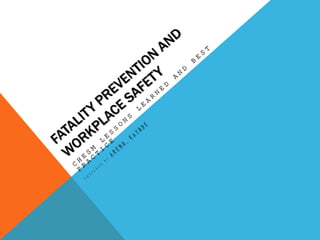 Fatality prevention and workforce safety- CHESM lessons learned and ...