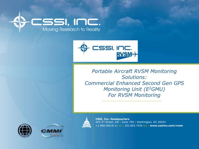 Portable Aircraft RVSM Monitoring Solutions | PPT