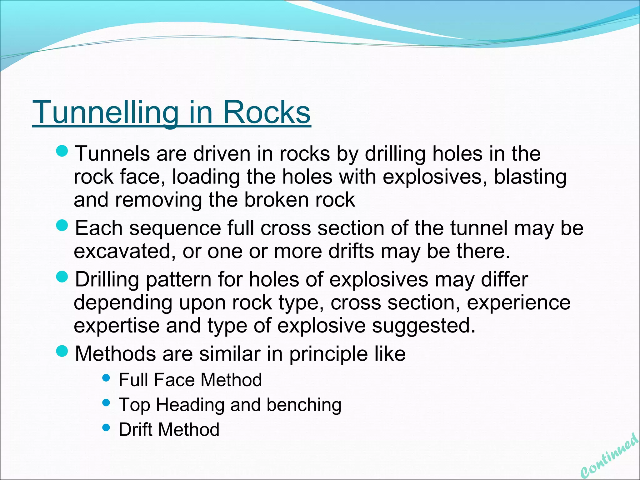 Tunnelling | PPT