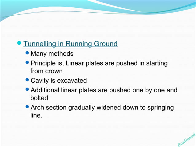 Tunnelling | PPT