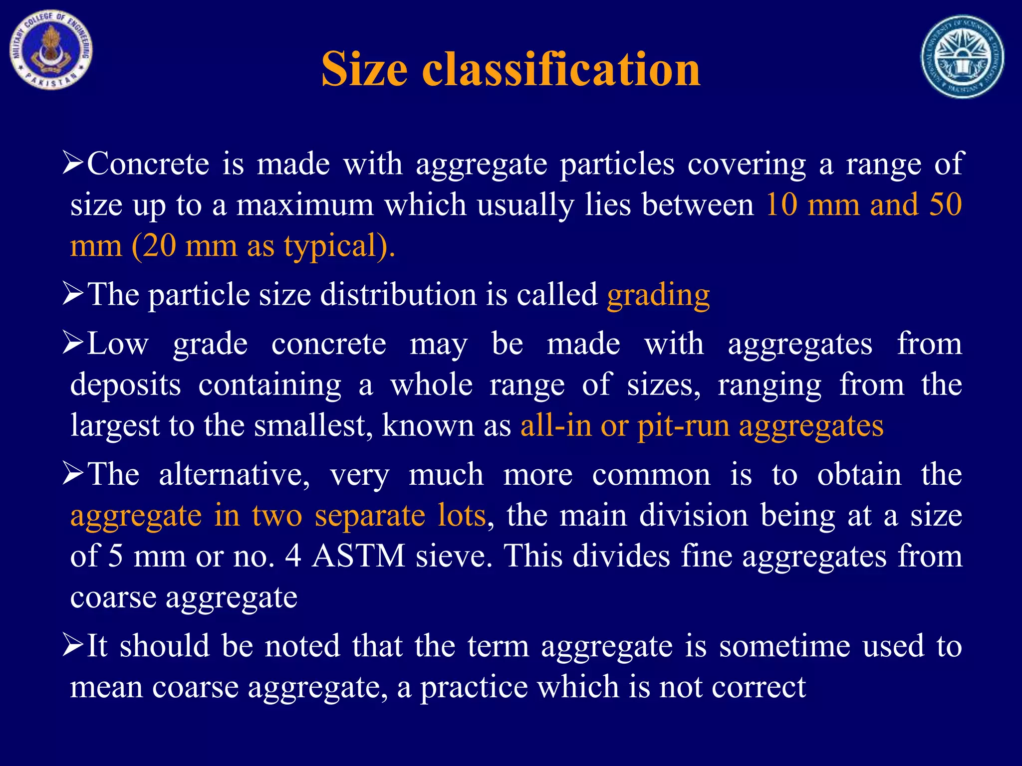 Introduction To Aggregates Its Properties And Effectson Concrete | PPT