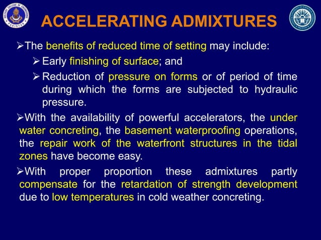 Admixtures And Their Properties | PPT