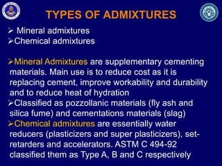 Admixtures And Their Properties | PPT
