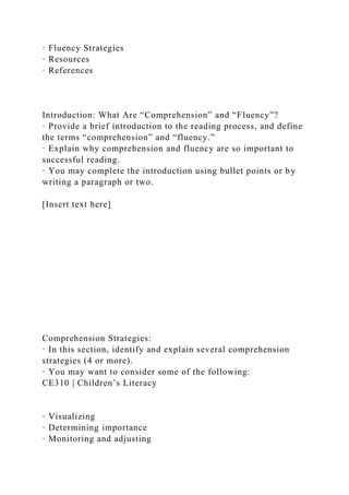 CE310 Unit 6 Assignment Guidelines In this week’s Assig.docx