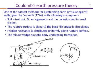 CE325 - 03 Coulomb earth pressure theory.pptx