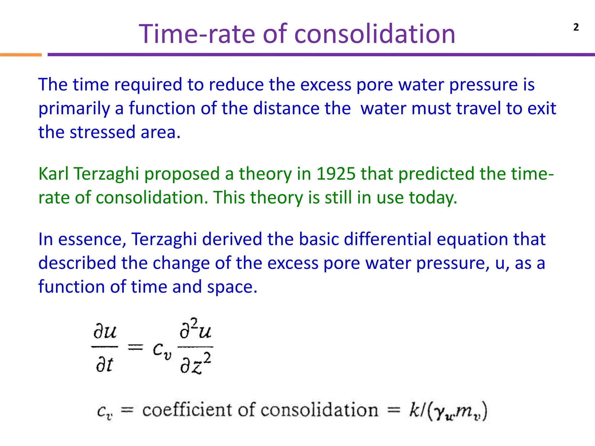 Consolidation theory on the basis of Terzaghi's consolidation theory | PPTX