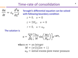 Consolidation theory on the basis of Terzaghi's consolidation theory | PPTX