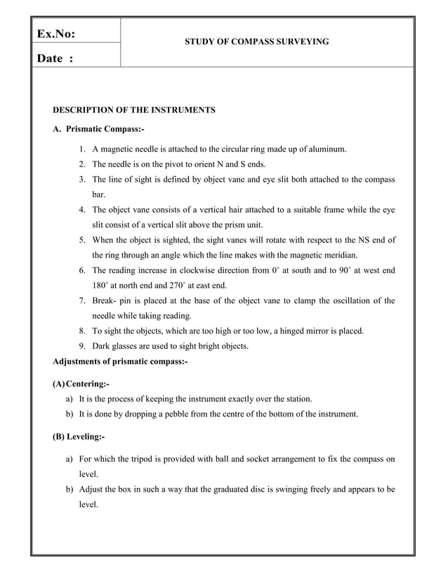 CE3361-SURVEYING AND LEVELLING LABORATORY.pdf | Civil Engineering ...