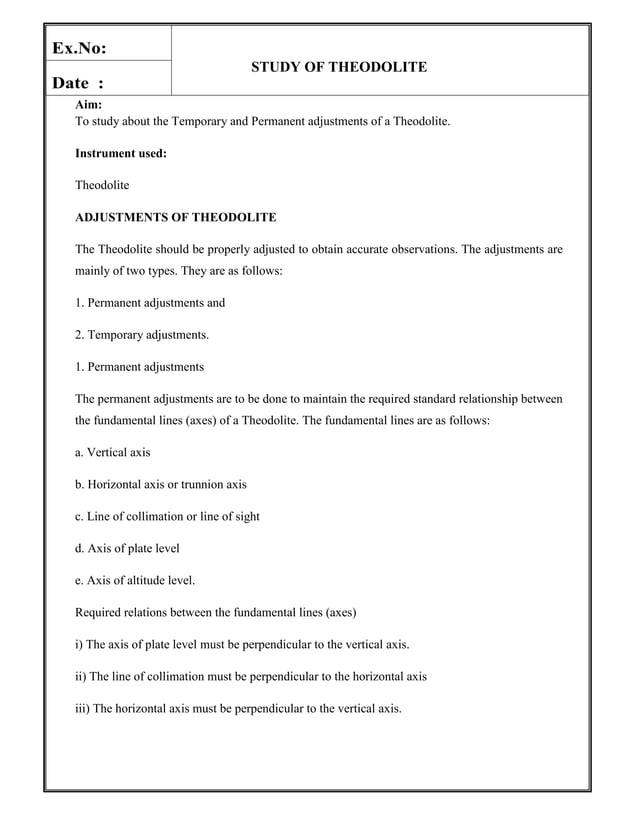 CE3361-SURVEYING AND LEVELLING LABORATORY.pdf | Civil Engineering Industry | Industries