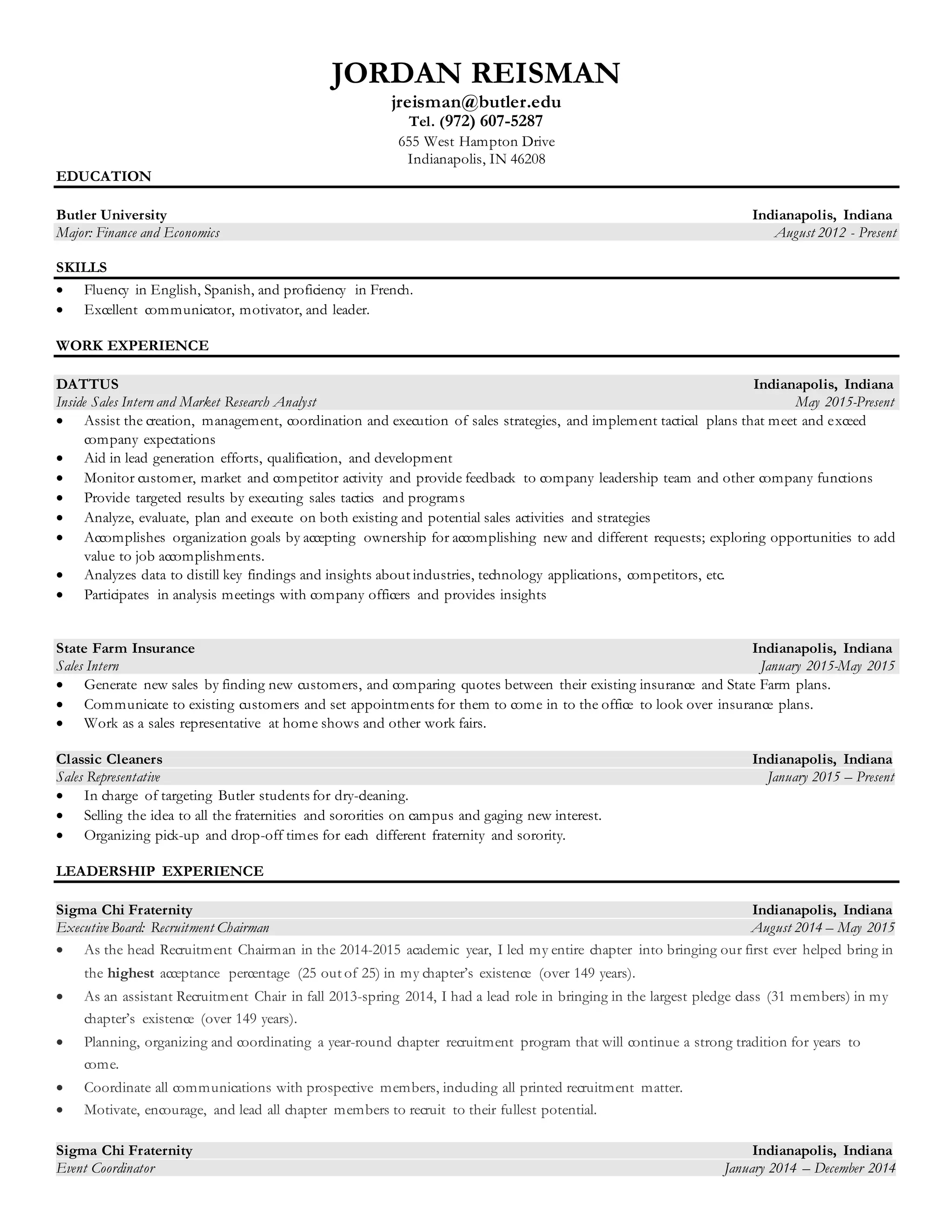 Most Updated Resume 5-14-15 | PDF