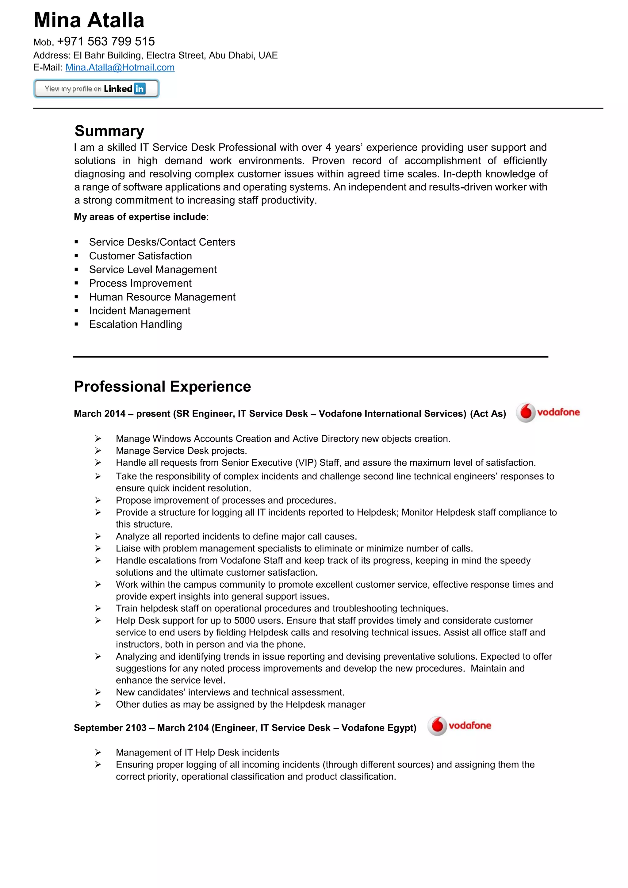 Mina Atalla Resume | PDF