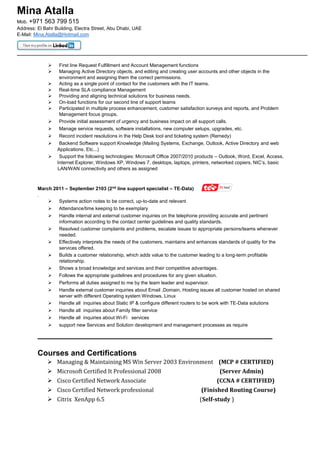 Mina Atalla Resume | PDF