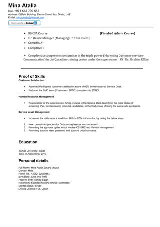 Mina Atalla Resume | PDF