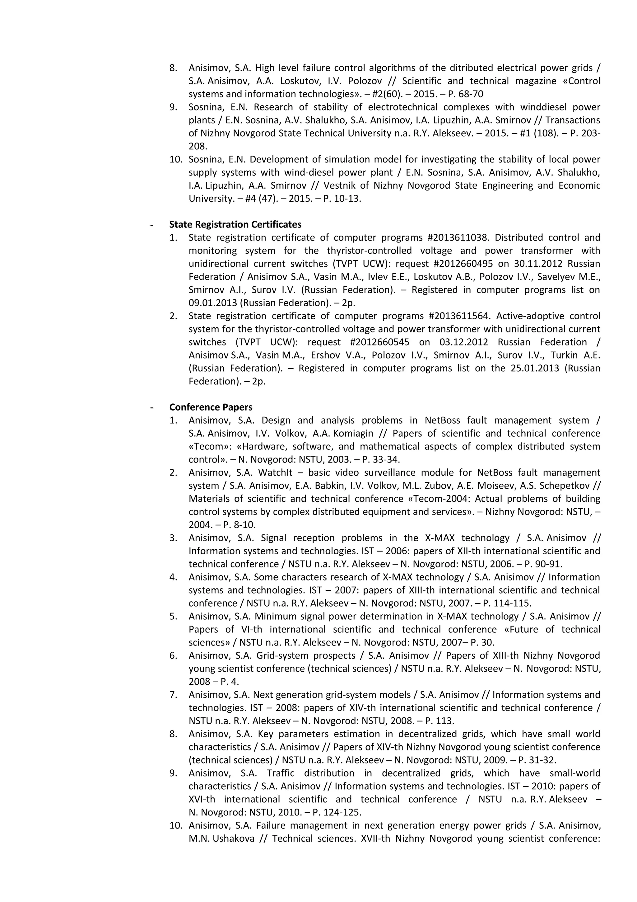 CV - Sergey Anisimov - acad_last_4 | DOC