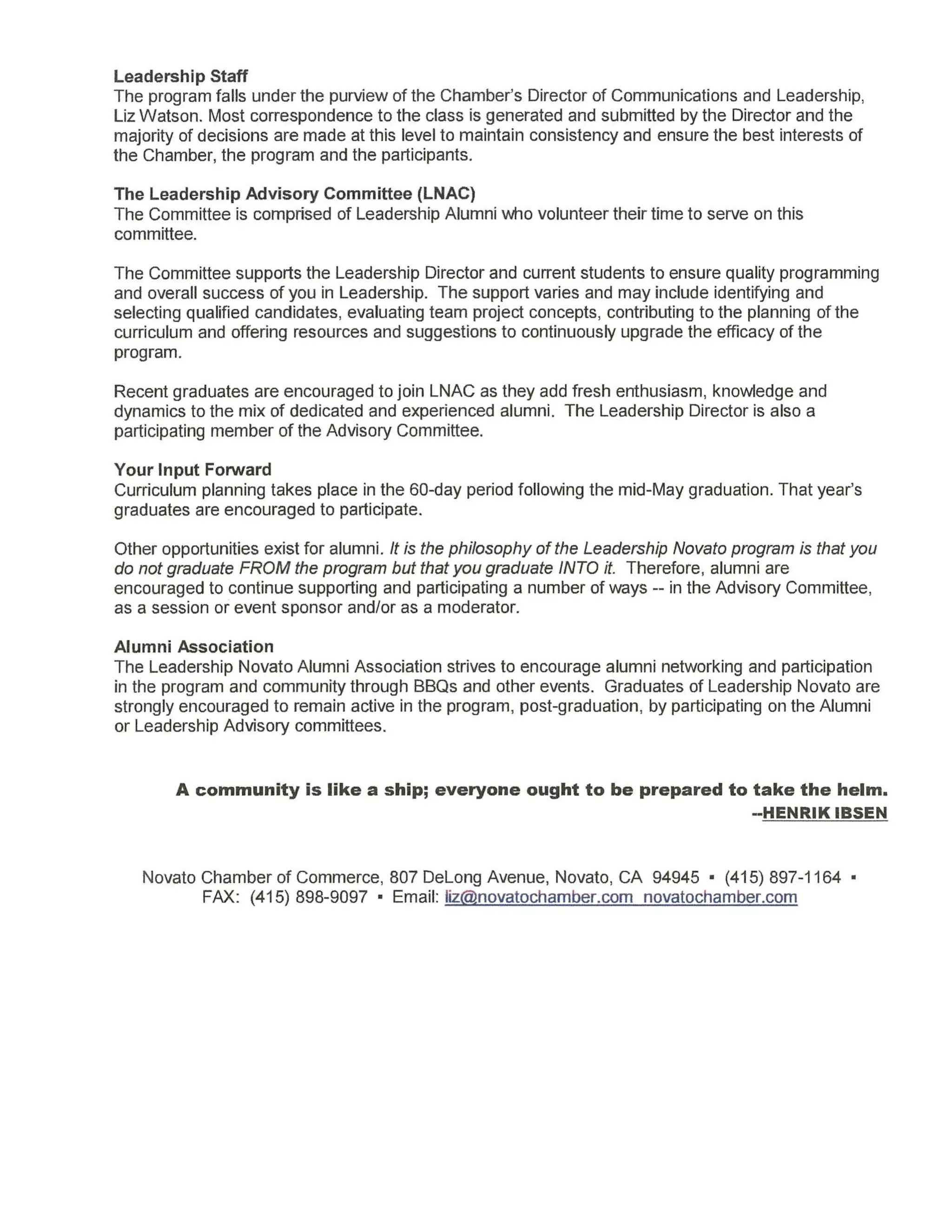 Leadership Novato Program | PDF