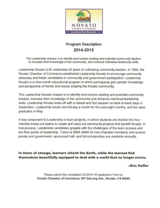 Leadership Novato Program | PDF