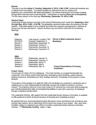 Leadership Novato Program | PDF