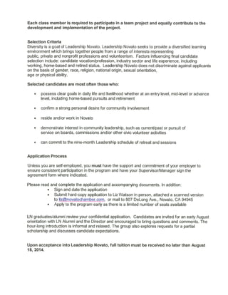 Leadership Novato Program | PDF