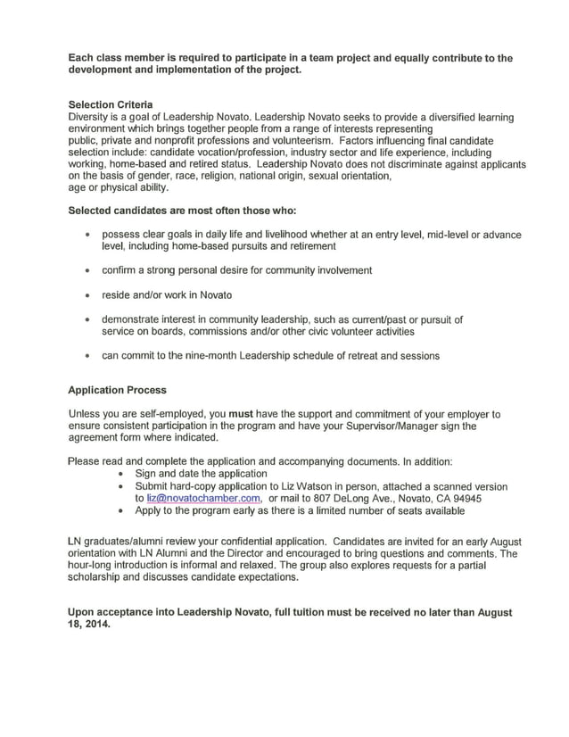 Leadership Novato Program | PDF