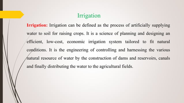 Irrigation & Flood Control | PPTX
