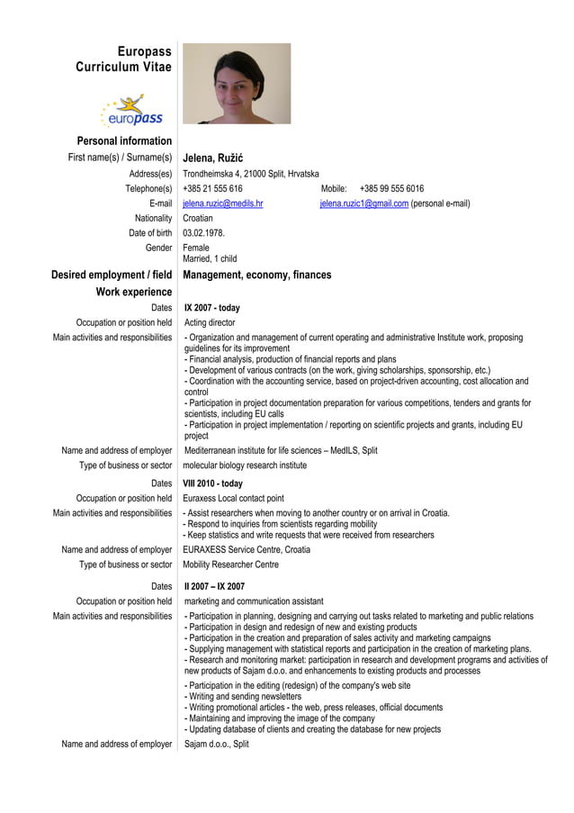 CV JRuzic eng 2016 | PDF