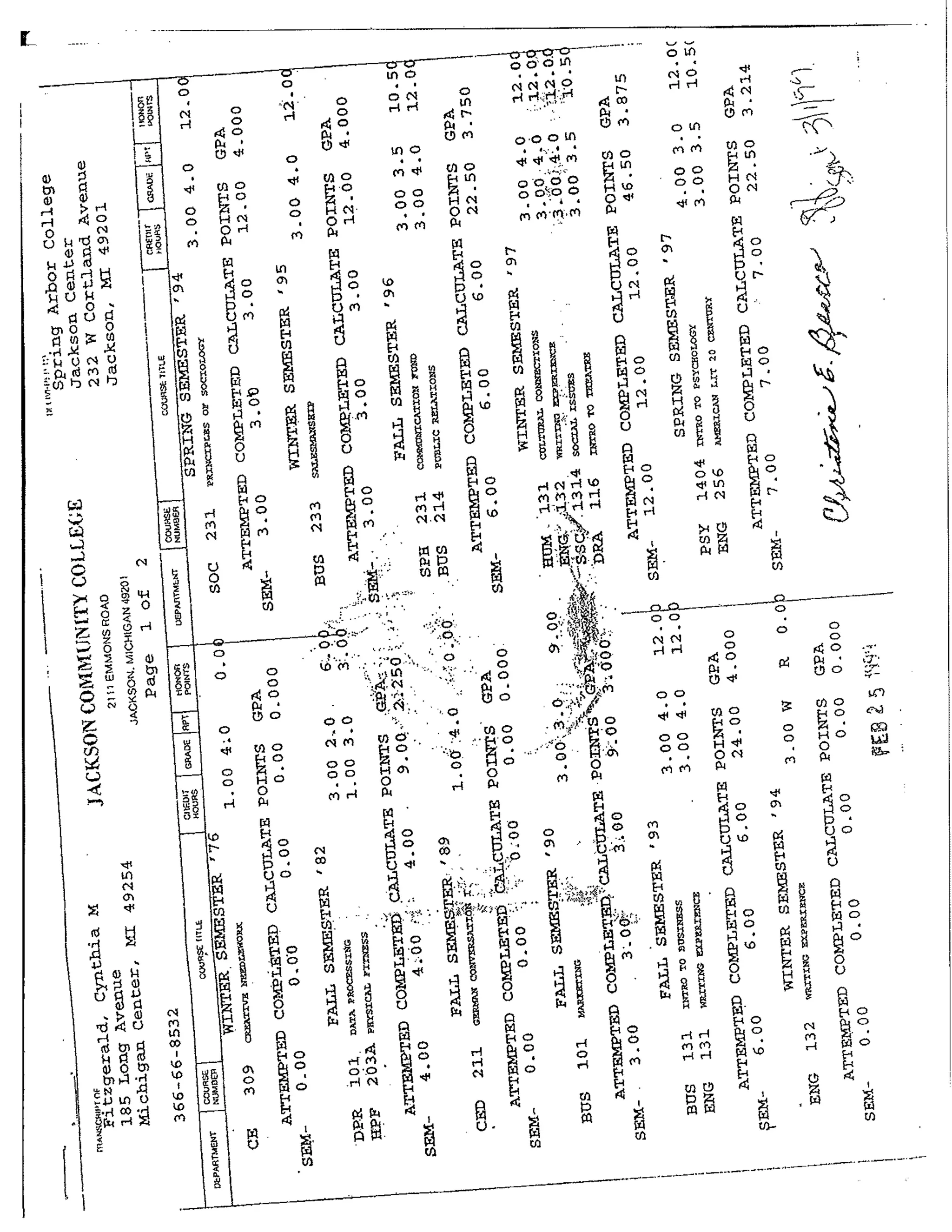 JCC Transcript | PDF