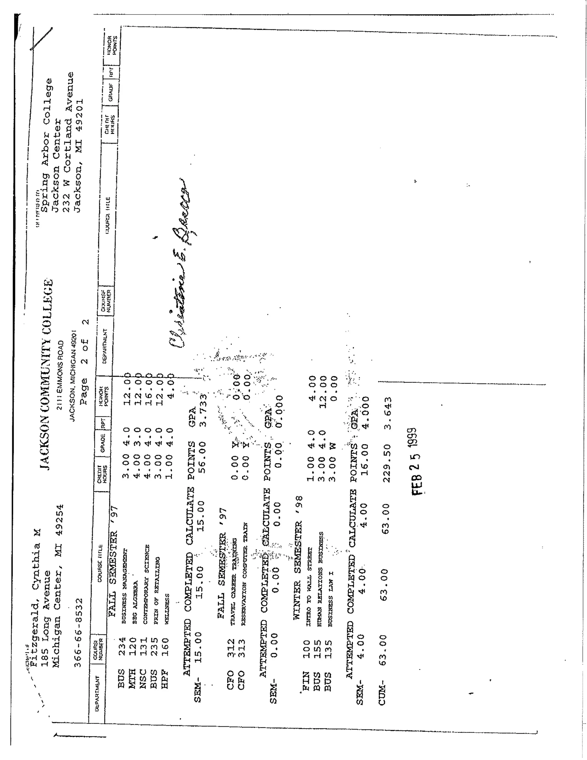 JCC Transcript | PDF