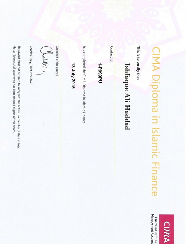 CIMA Diploma in Islamic Finance | PDF